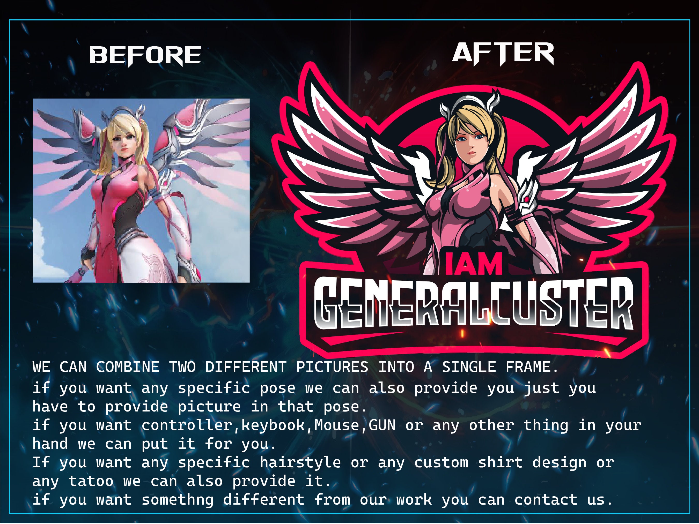 Custom Your Gaming Profile Picture, Twitch Logo, Gaming Logo,cartoon ...