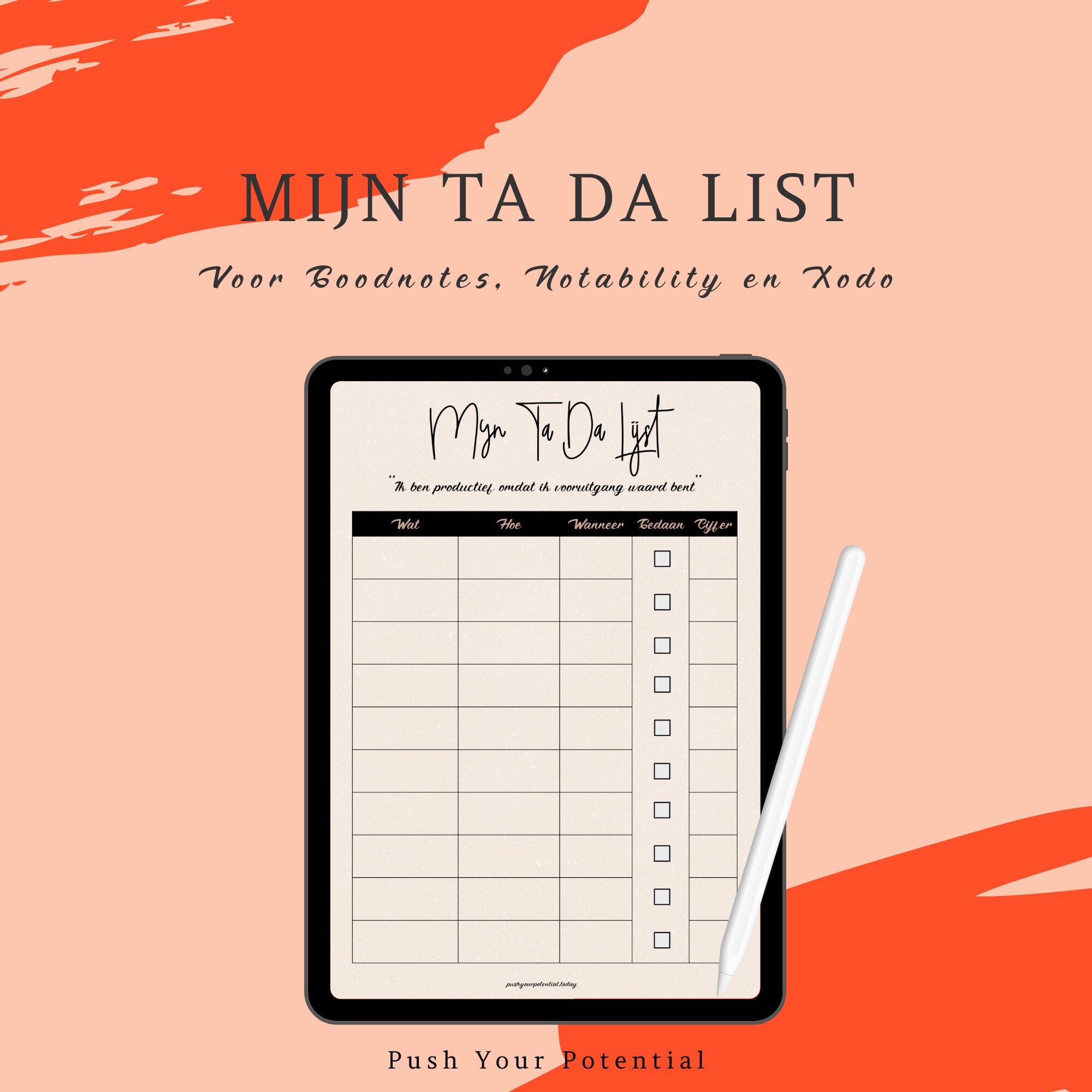 Ta Da Lijst Om Je Productiviteit Te Boosten En Effectief Door - Etsy