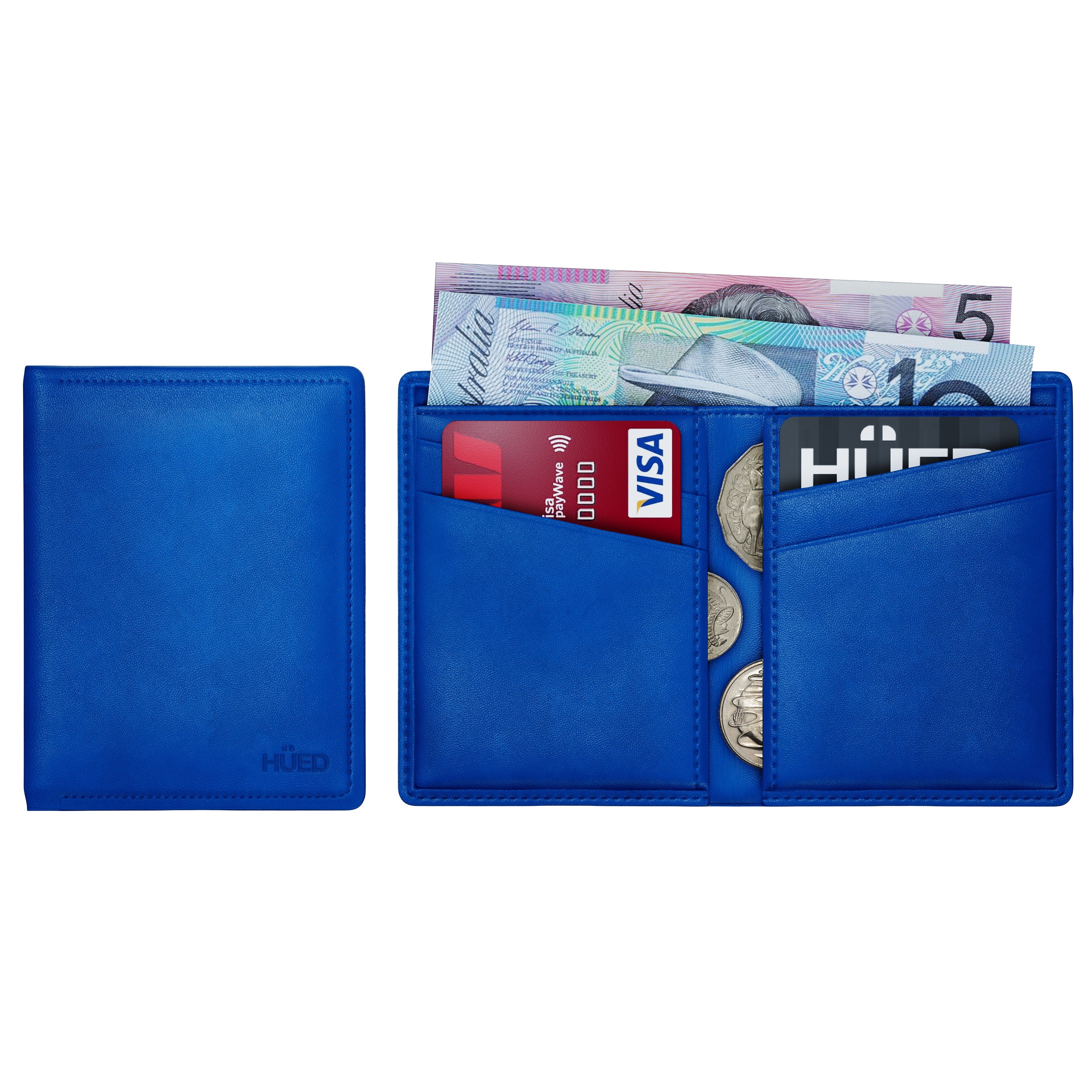 Classic Blue Slim Men's Wallet | Genuine Leather Wallet | Slim Wallet ...