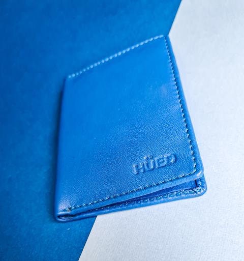 Classic Blue Slim Men's Wallet Genuine Leather Wallet | Etsy