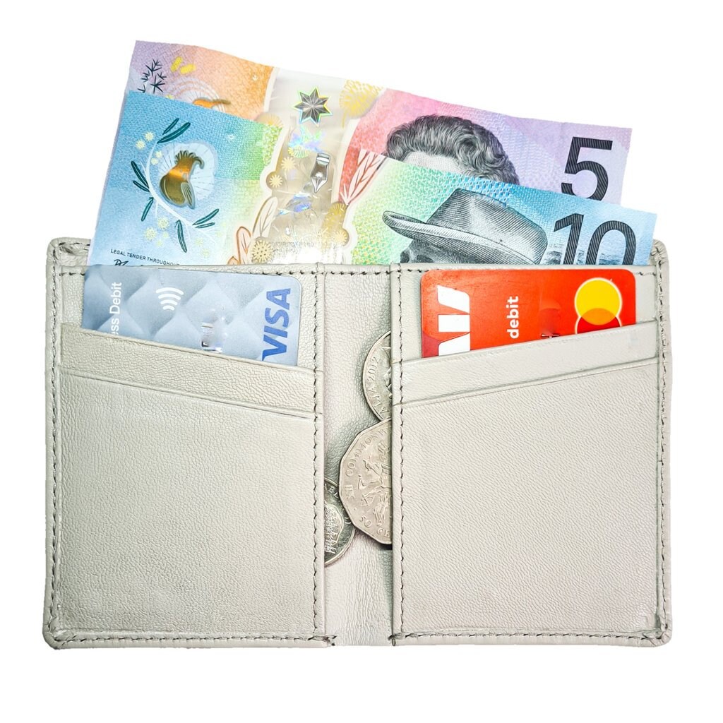 Classic Grey Slim Men's Wallet Genuine Leather Wallet - Etsy UK