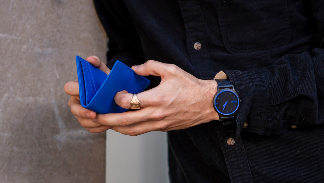 Classic Blue Slim Men's Wallet | Genuine Leather Wallet | Slim Wallet ...