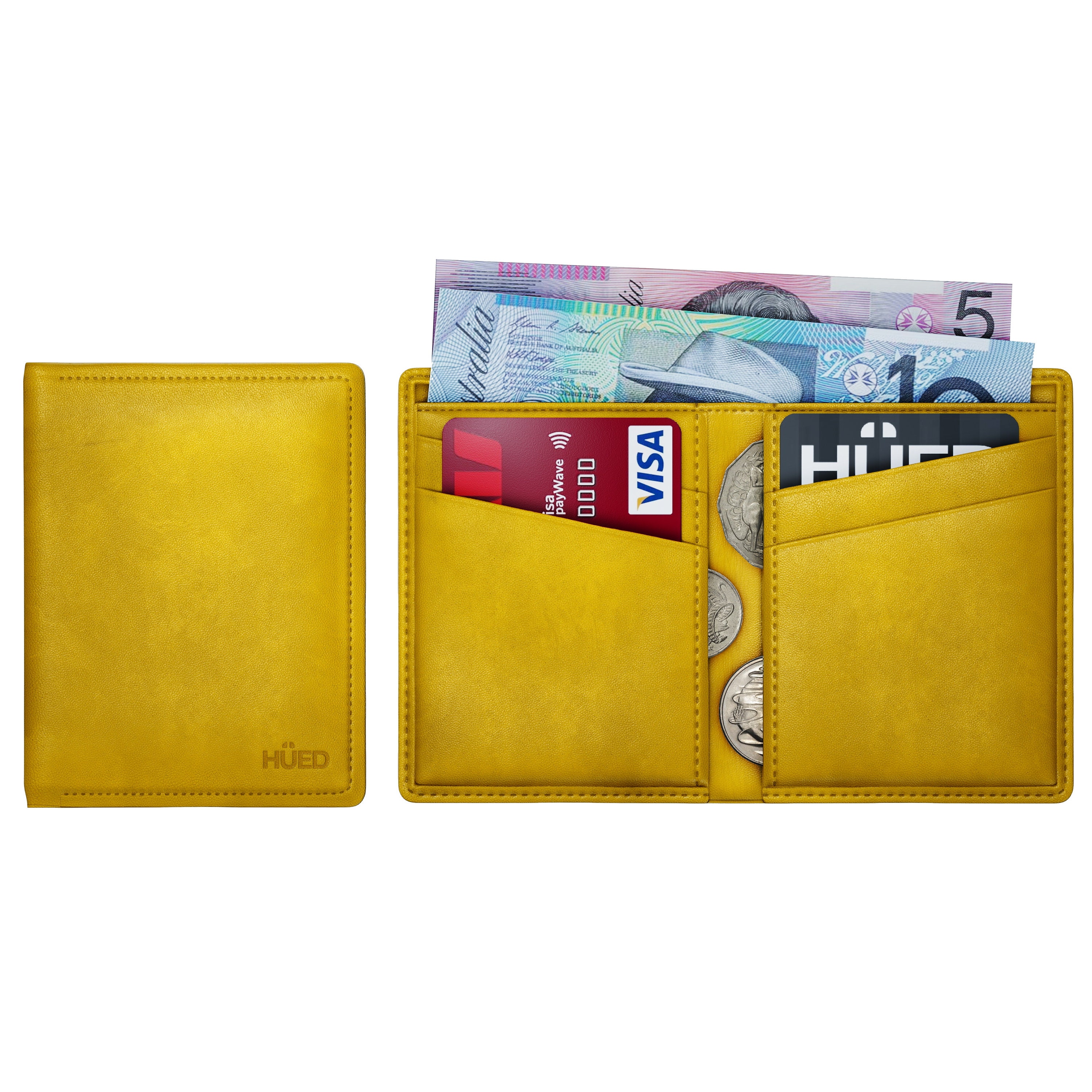 Yellow Slim Men's Wallet | Genuine Leather Wallet | Slim Wallet | Gift ...