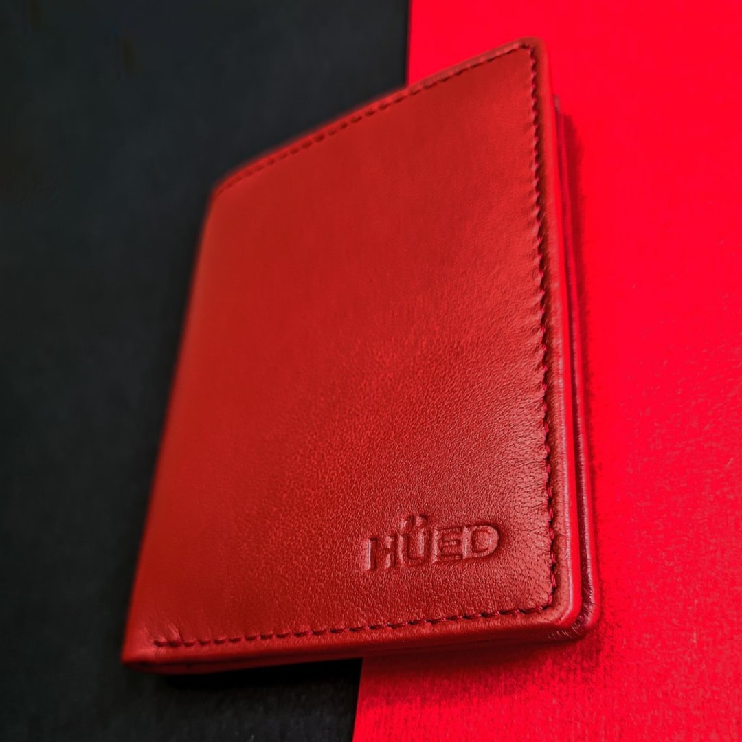 Classic Red Slim Men's Wallet | Genuine Leather Wallet | Slim Wallet ...