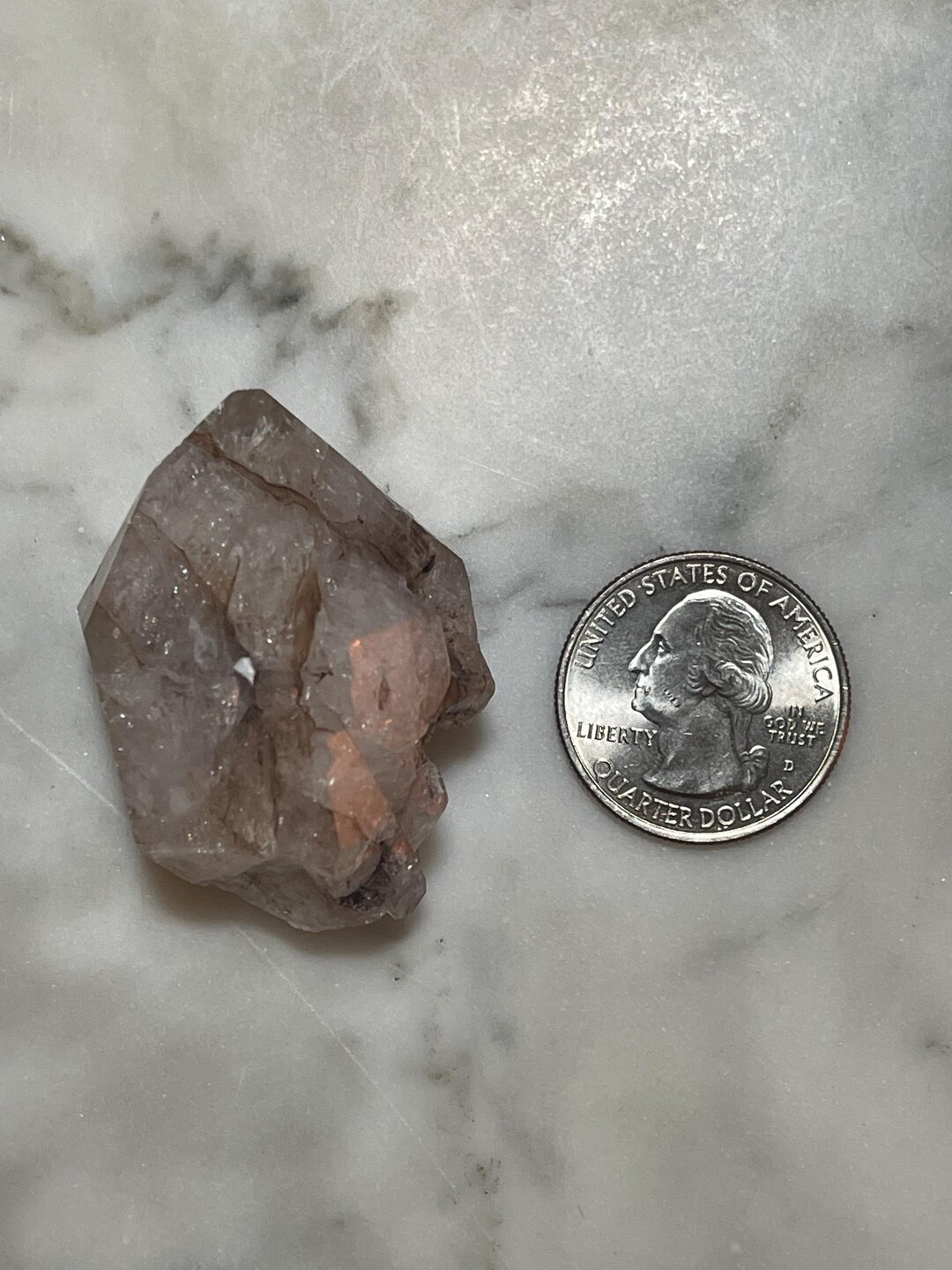 Raw Hematoid Quartz Single Terminated Crystal - Natural Grey Healing ...