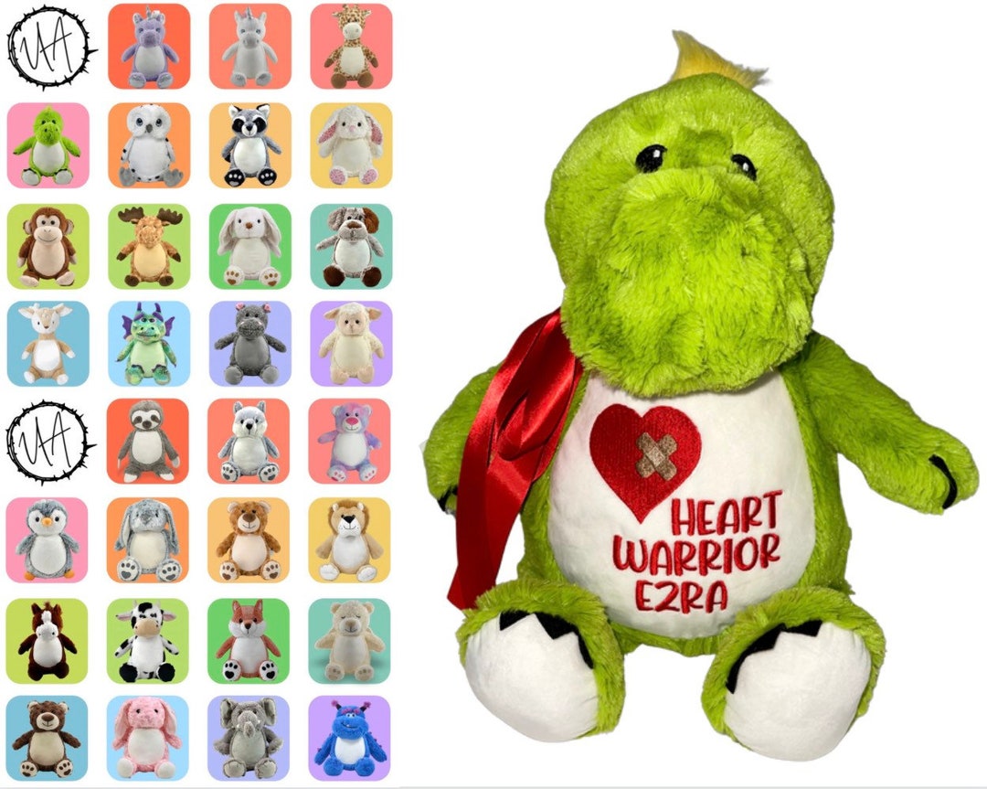 Heart Surgery Stuffed Animal, Personalized Heart Warrior Stuffy, Heart ...