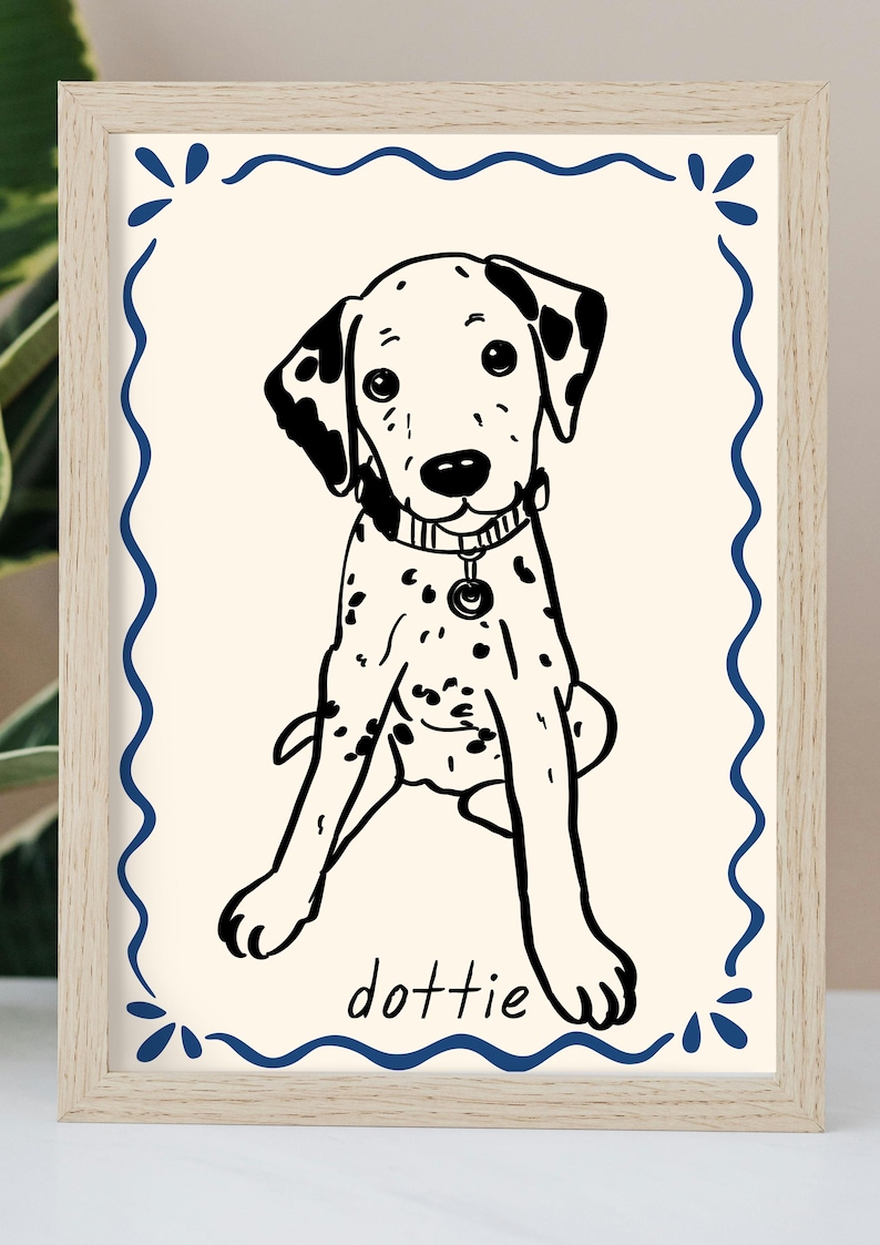 Custom Pet Portrait From Photo, Personalized Dog Cat Line Art, Pet ...
