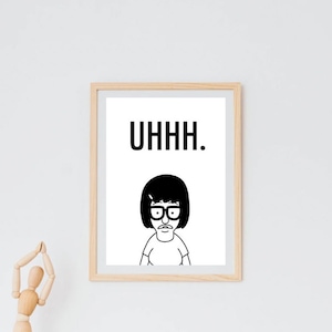 Tina Belcher UHHHH , Burger Poster , Portrait Wall Art, Aesthetic ...