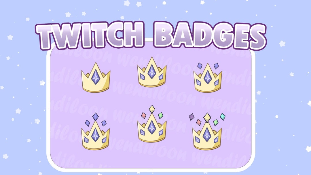 Twitch Badges Crowns With Flare| Rainbow | Royal, Crown, Twitch| - Etsy