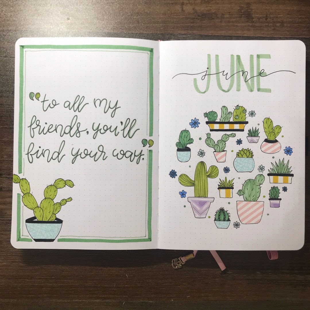 Custom Hand Made Bullet Journal | Custom Bujo | Planner | Calendar ...