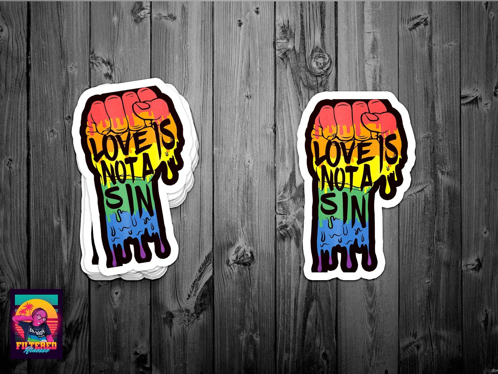 Love is Not a Sin Vinyl Cute Pride Inspirational Quote - Etsy UK