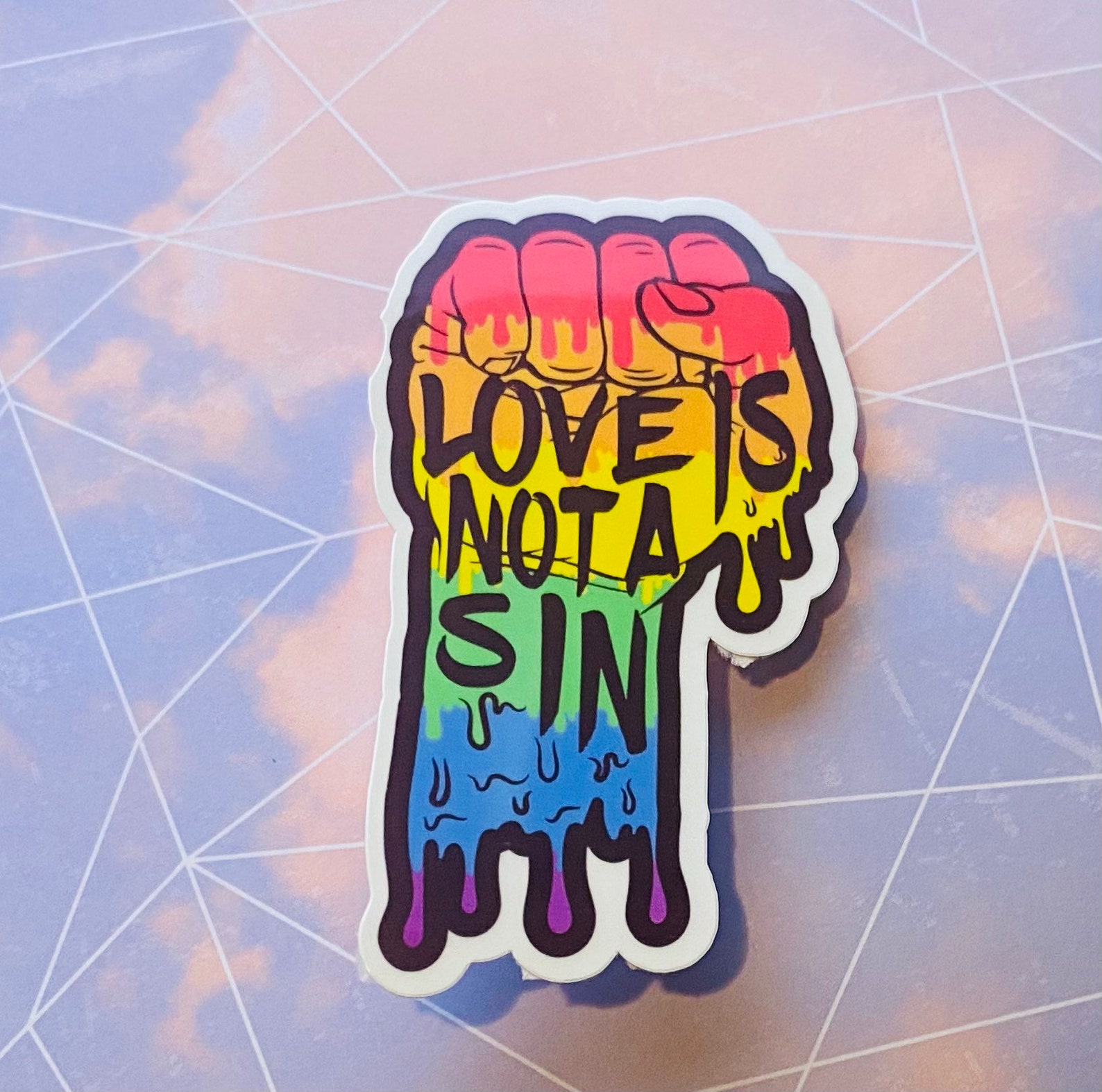 Love is Not a Sin Vinyl Cute Pride Inspirational Quote - Etsy UK