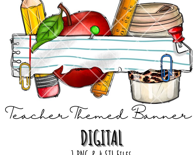 Teacher Themed Banner - Add Your Own Text | End of Year Gifts | Teacher ...