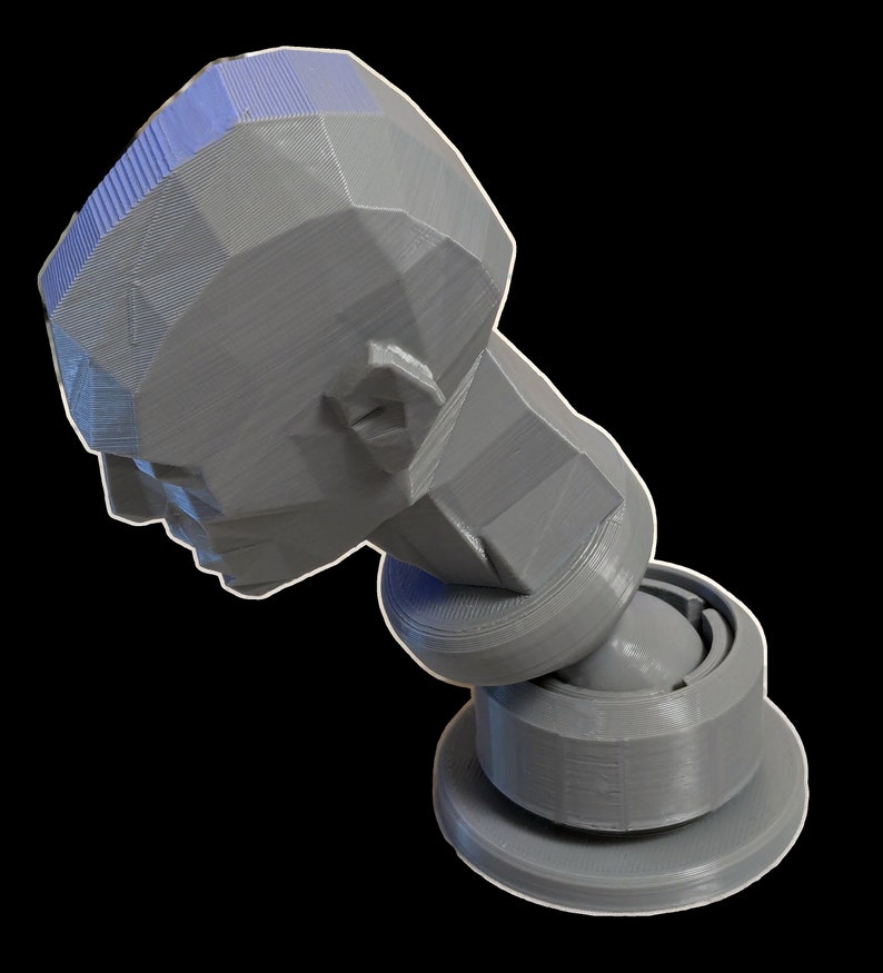 3D Printed POSEABLE Asaro Head Low Poly Human Head Cast Model for ...