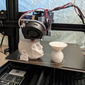 3D Printed POSEABLE Asaro Head Low Poly Human Head Cast Model for ...