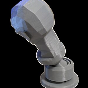 3D Printed POSEABLE Asaro Head Low Poly Human Head Cast Model for ...