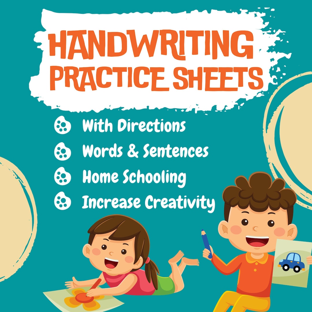 Handwriting Practice Sheets With Direction Instructions A Z Printable ...