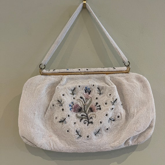 Morabito Paris Vintage Beaded Bag - 1950's Microbeade… - Gem