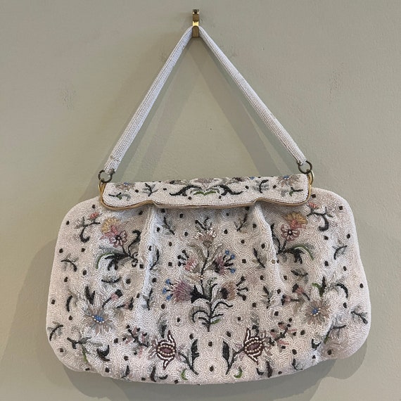 Morabito Paris Vintage Beaded Bag - 1950's Microbeade… - Gem