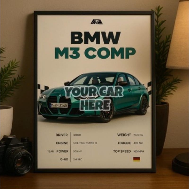 Car Frames With Poster - Etsy