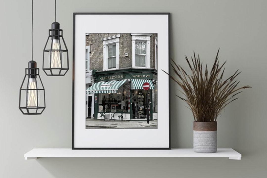 Vintage London Barber Shop Printable Photograph Wall Art Ratio 4:3 - Etsy