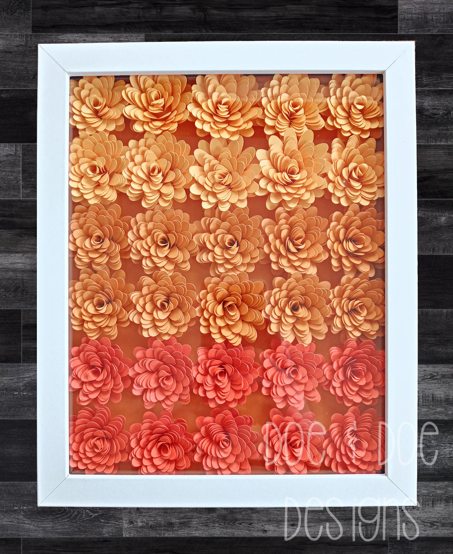 Custom Flower Shadow Box - Etsy