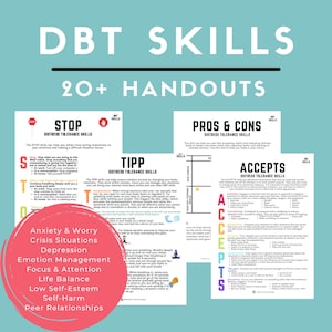 DBT Dialectical Behavior Therapy Skills Workbook, DBT Handouts, Emotion ...