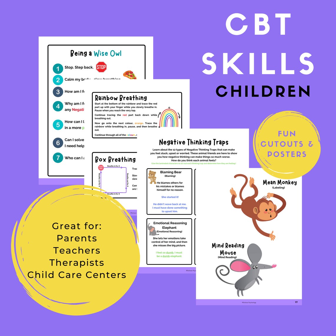 CBT Skills for Kids, Kids Emotional Intelligence Printable, Emotion ...