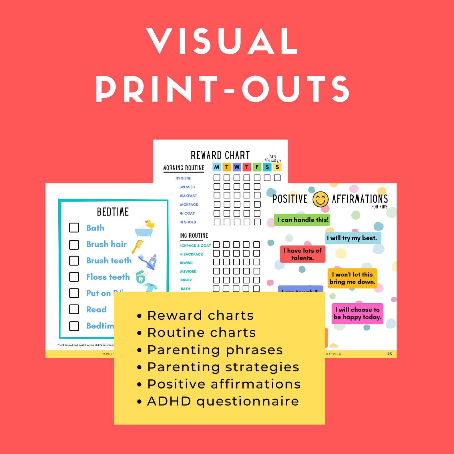 ADHD Parenting Skills, ADHD Strategies, ADHD Poster, Parenting Handouts ...