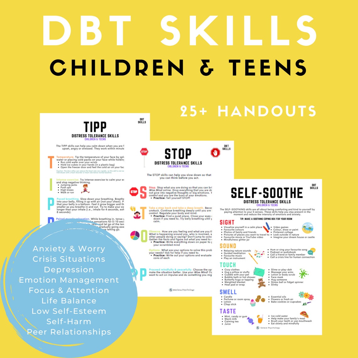 Emotional Regulation DBT Skills Bundle Kids & Teens - Etsy Canada