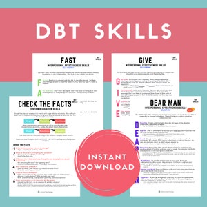 DBT Dialectical Behavior Therapy Skills Workbook, DBT Handouts, Emotion ...