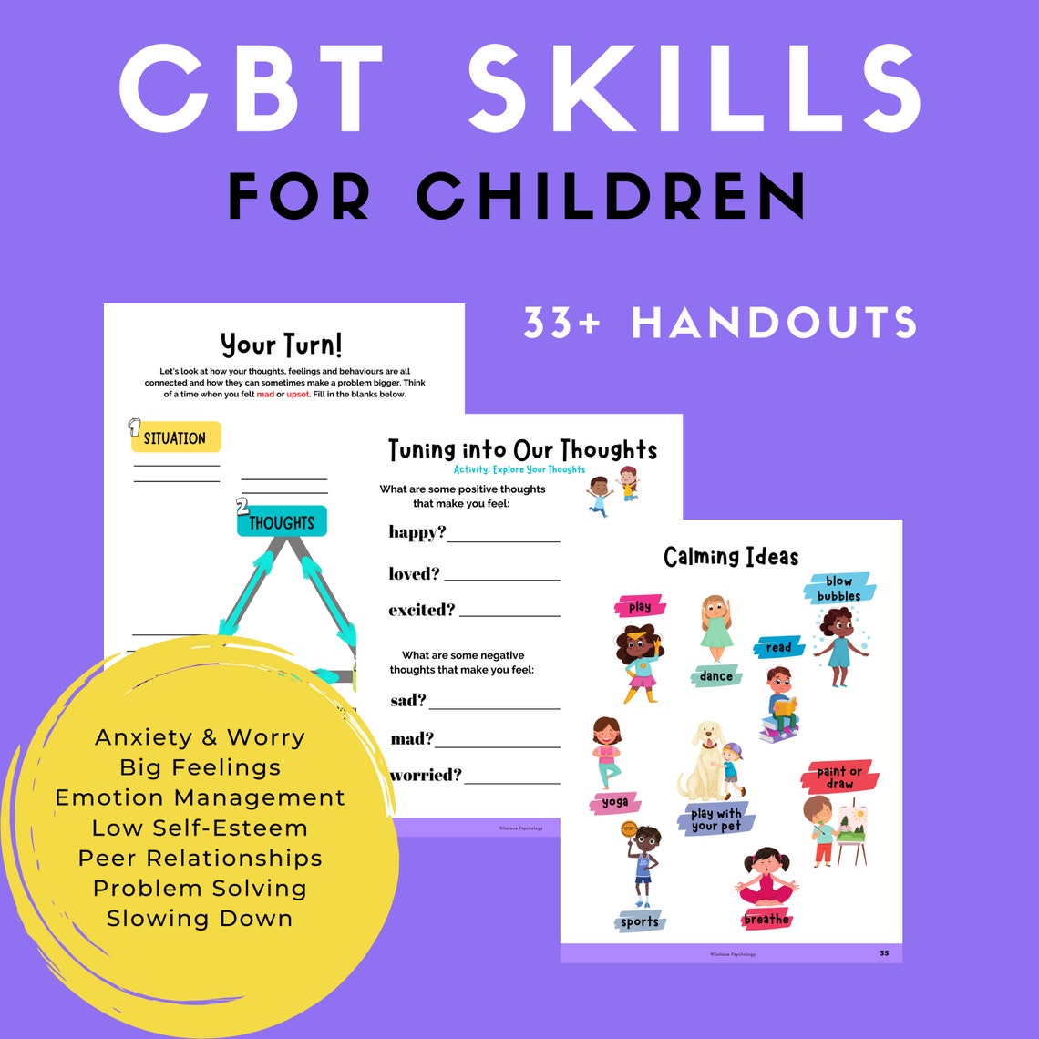 CBT Skills for Kids, Kids Emotional Intelligence Printable, Emotion ...