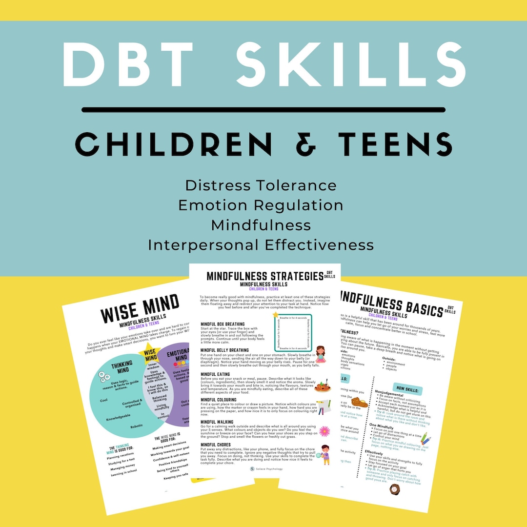 Emotional Regulation, DBT Skills Bundle, Kids & Teens Workbook, DBT ...