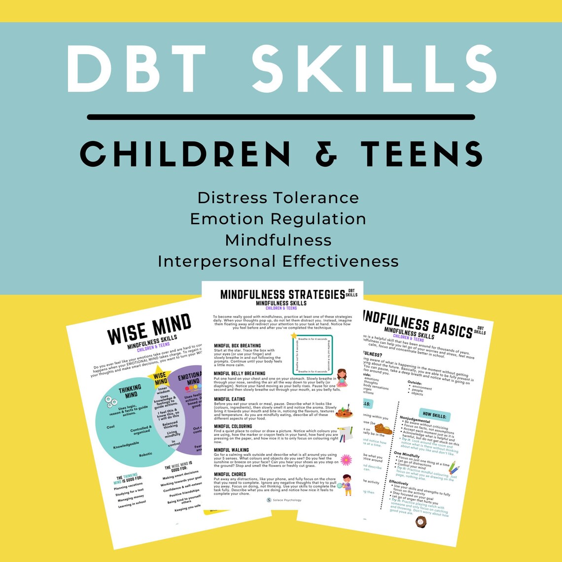 Emotional Regulation DBT Skills Bundle Kids & Teens - Etsy Canada