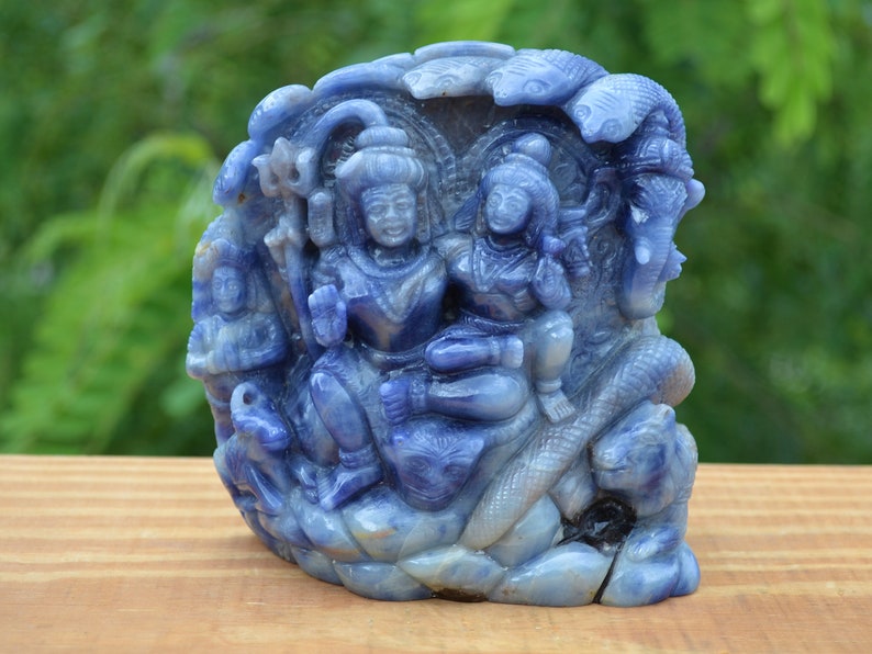 Blue Sapphire Shaiva Parvati | 8350 Carats/ 1670 Grams Shiva Parvati ...