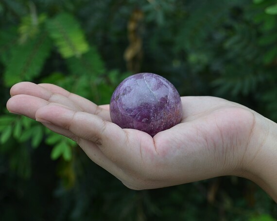 Star Ruby Corundum Sphere 1.8 Inch Sphere Hand Carved in | Etsy