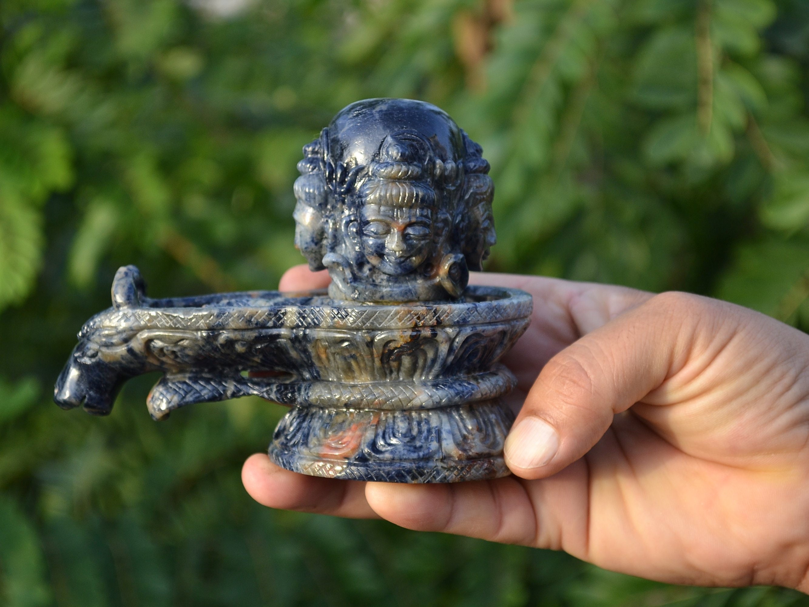 Blue Sapphire Shiva Lingam Shiva Lingam Hand Carved in | Etsy