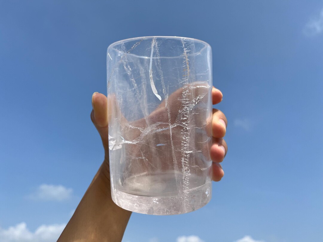 High Quality | Quartz Crystal Cups | Glass/ Cups Hand Carved in Natural ...