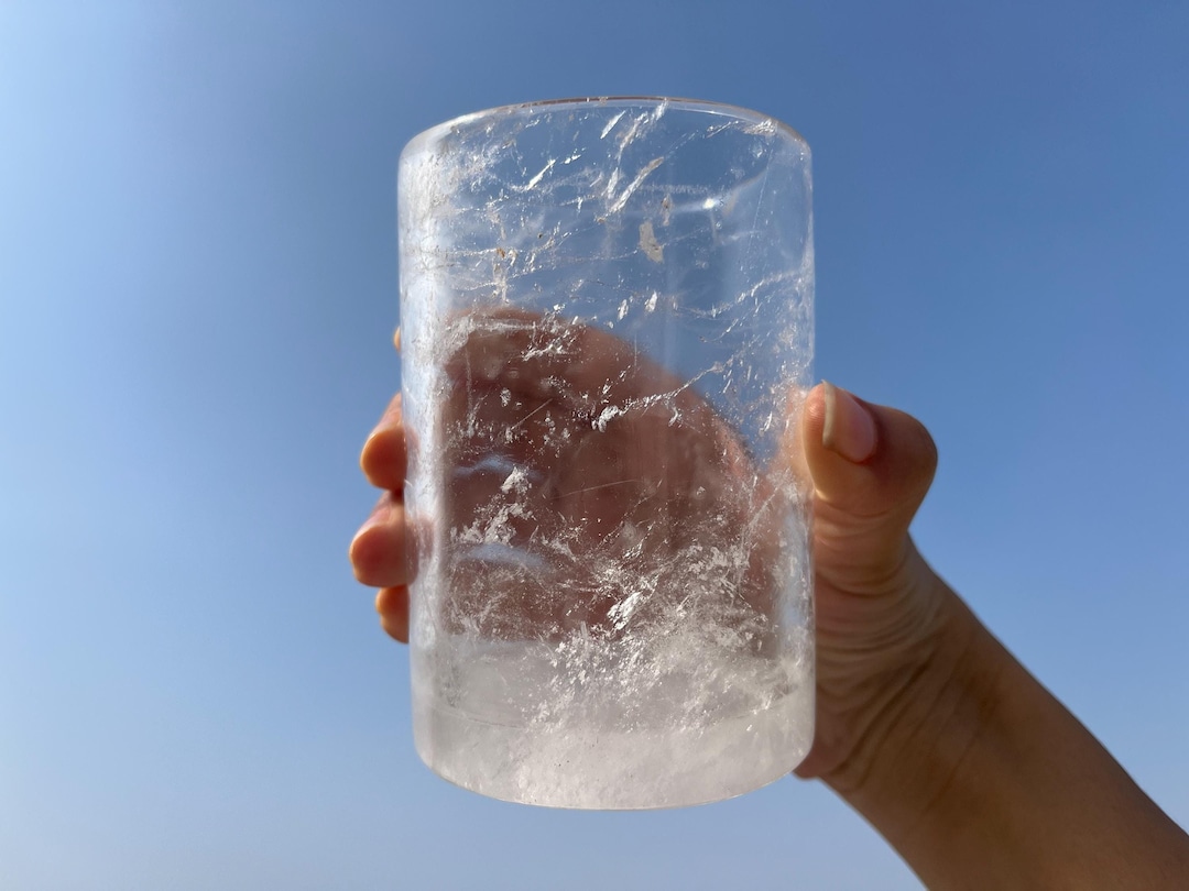 High Quality | Quartz Crystal Cups | Glass/ Cups Hand Carved in Natural ...