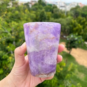 Amethyst Cups Glasses/ Cups Hand Carved in Natural Amethyst Crystal ...