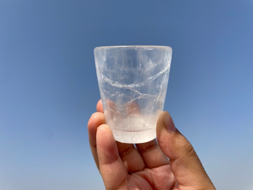 Quartz Crystal Cups | Shot Glasses Carved in Natural Himalayan Quart ...