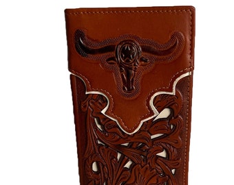 Leather Longhorn Wallet - Etsy