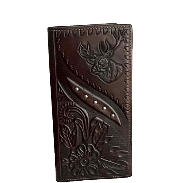 Tooled Western Wallet - Etsy