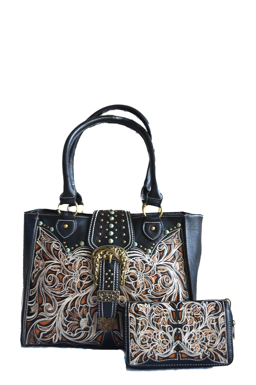 Women's Handbag Set Western Purse Set Women's Top Handle Purse Cowgirl ...
