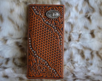 Checkbook Wallet Western - Etsy