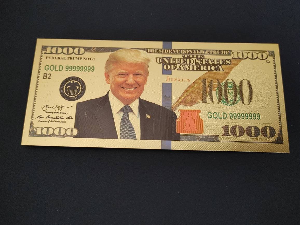 SALE 45% OFF Donald Trump Banknote One Thousand 24k Gold - Etsy