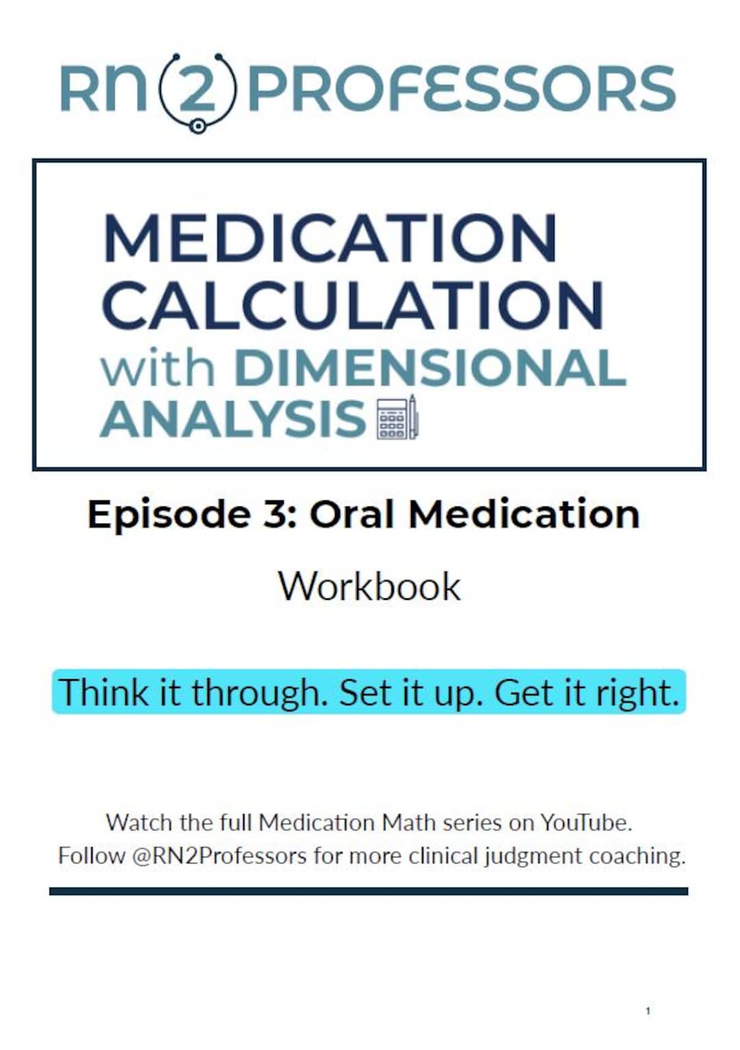Oral Medication Calculation Workbook for Nursing Students | Dimensional ...