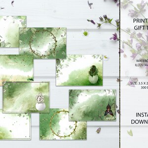 Printable Labels With Watercolor Illustrations, Botanical, Digital ...