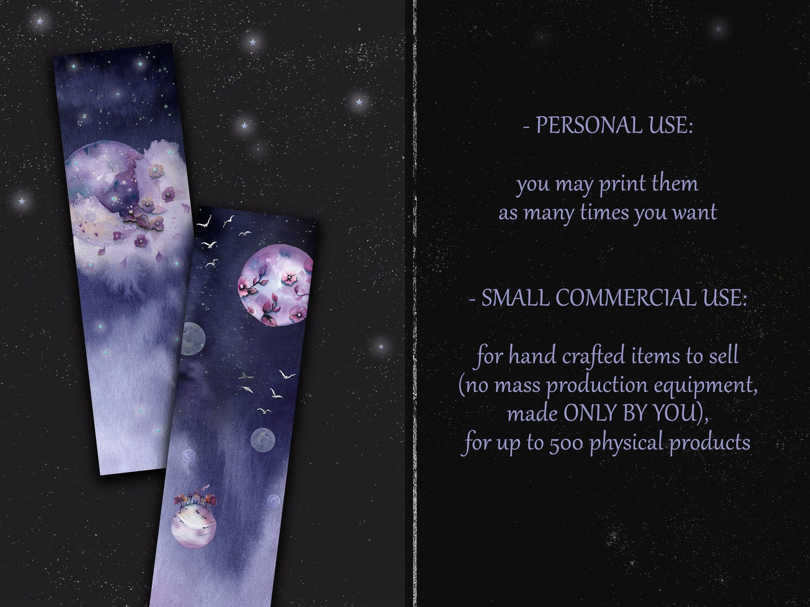Dreamy Printable Bookmarks Fantasy Digital Bookmark Dreams - Etsy