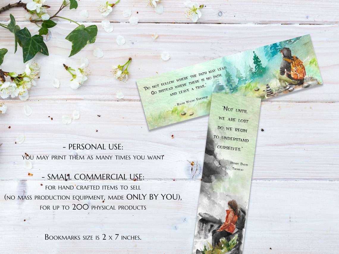 Wanderlust Printable Bookmarks, Digital Travel Bookmark, Watercolor ...